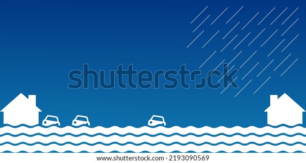 Flash Flood Banner Copy Space Area Stock Vector (Royalty Free ...