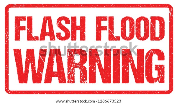 Flash Flood Warning Warning Sign Red Stock Vector (Royalty Free) 1286673523