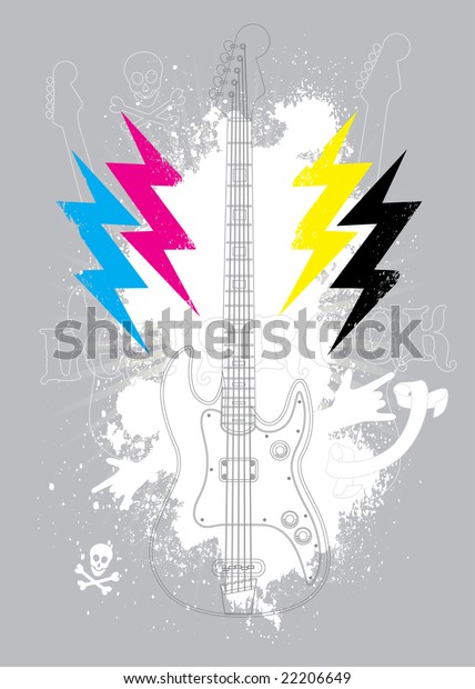 Flash Guitar Stock Vector (Royalty Free) 22206649 | Shutterstock