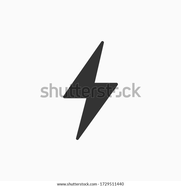 Flash Icon Lightning Symbol Modern Simple Stock Vector (Royalty Free ...