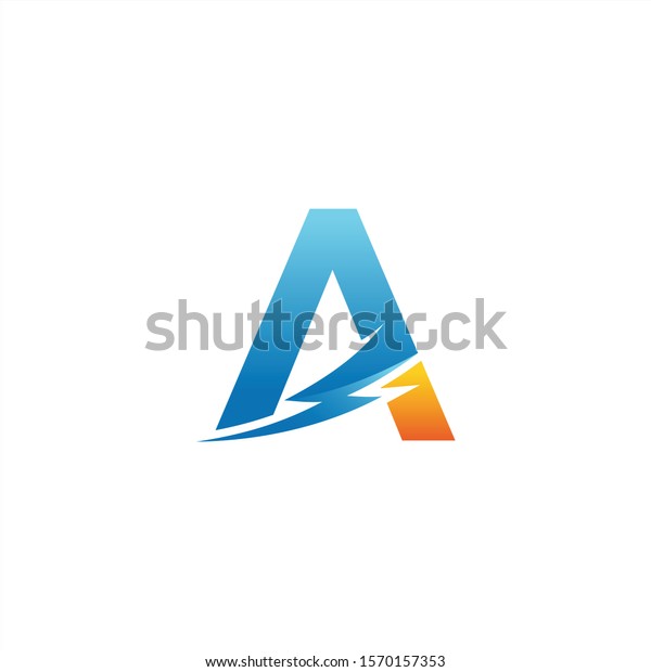 Flash Letter Logo Electrical Bolt Logo Stock Vector (Royalty Free ...