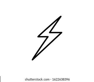 Flash Line Icon Vector Symbol Trendy Stock Vector (Royalty Free ...