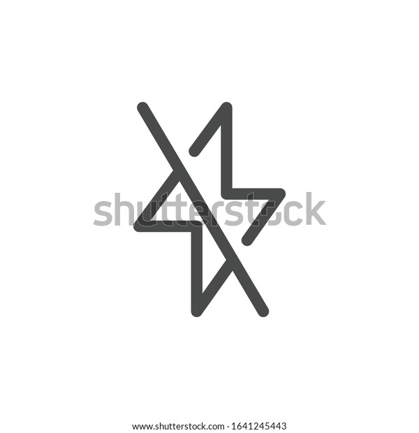 Flash Off Icon Isolated On White Stock Vector (Royalty Free) 1641245443