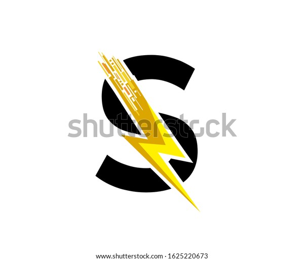 Flash S Letter Logo Digital Data Stock Vector (Royalty Free) 1625220673