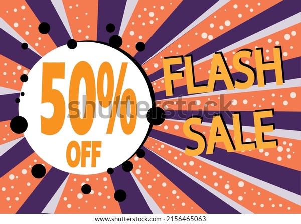 Flash Sale 50 Off Poster Design Stock Vector (Royalty Free) 2156465063 ...
