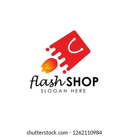 Flash Shop Logo Design Template Flash Stock Vector (Royalty Free ...