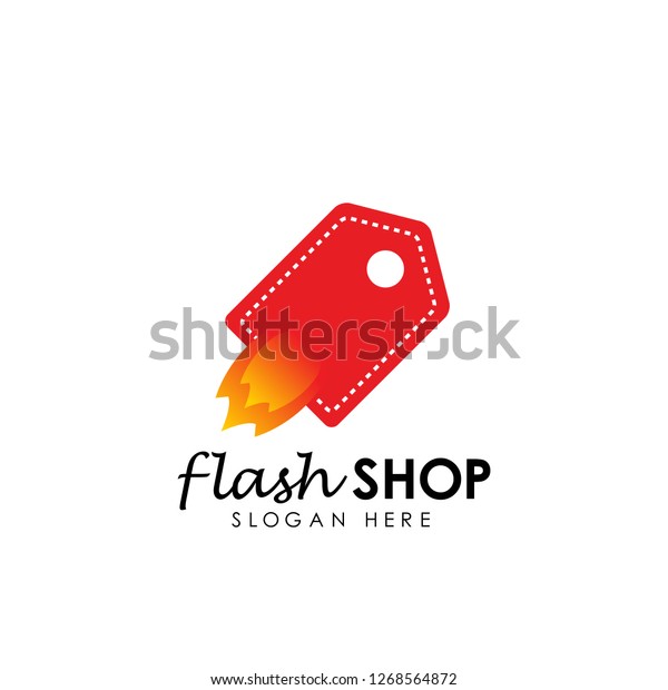 Flash Shop Logo Design Template Flash Stock Vector (Royalty Free ...