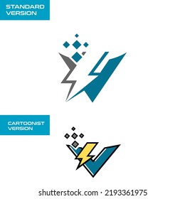 Flash Tech Logo Letter V Template Stock Vector (Royalty Free ...