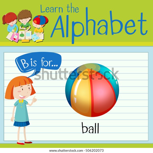 Flashcard Alphabet B Ball Illustration Stock Vector (Royalty Free ...