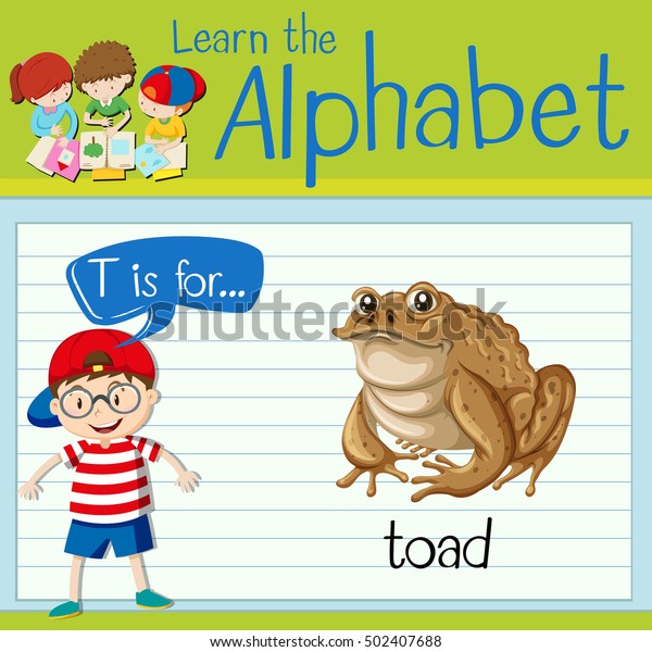 Flashcard Alphabet T Toad Illustration Stock Vector (Royalty Free ...