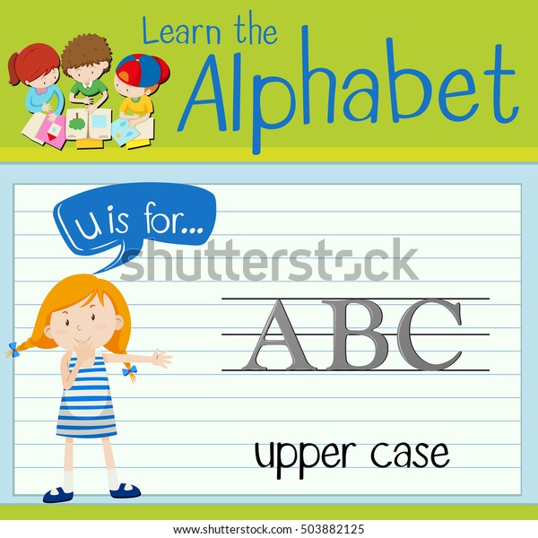 Flashcard Alphabet U Upper Case Illustration Stock Vector (Royalty Free ...