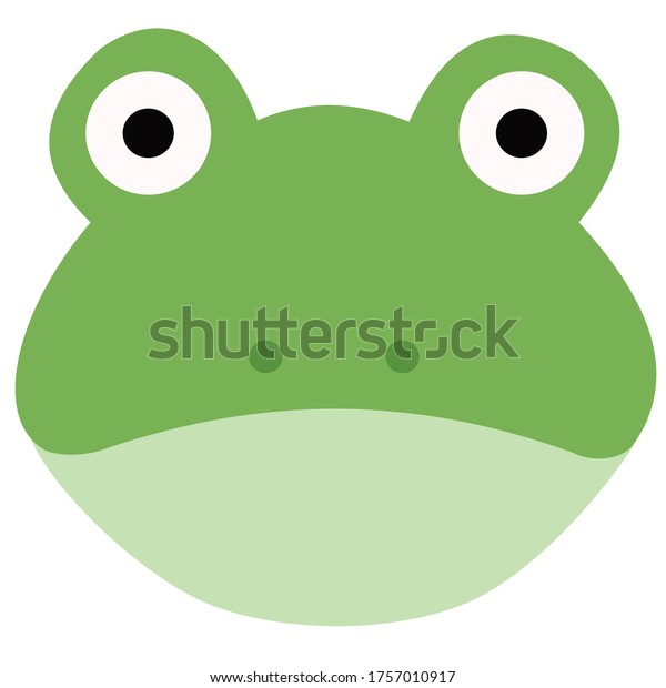 Flashcard Frog Head Cartoon Character Stock Vector (Royalty Free ...