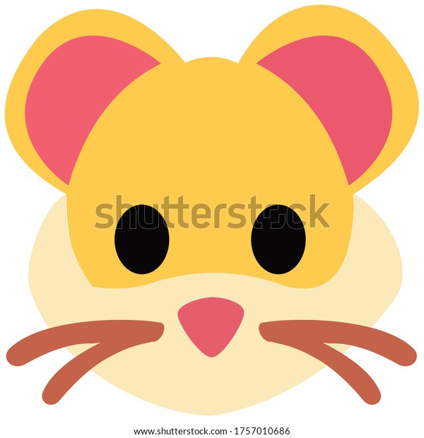 Flashcard Hamster Head Cartoon Character Stock Vector (Royalty Free ...