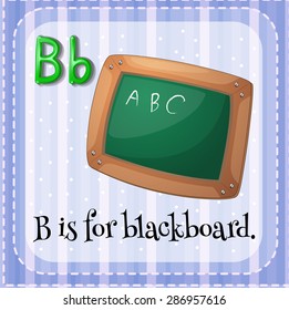 Flashcard Letter B Blackboard Stock Vector (Royalty Free) 286957616