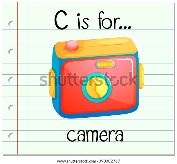 Flashcard Letter C Camera Illustration Stock Vector (Royalty Free ...