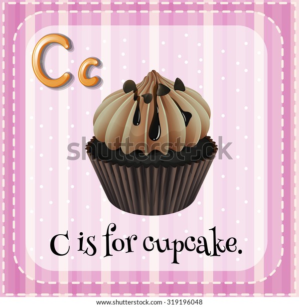 Flashcard Letter C Cupcake Illustration Stock Vector (Royalty Free ...