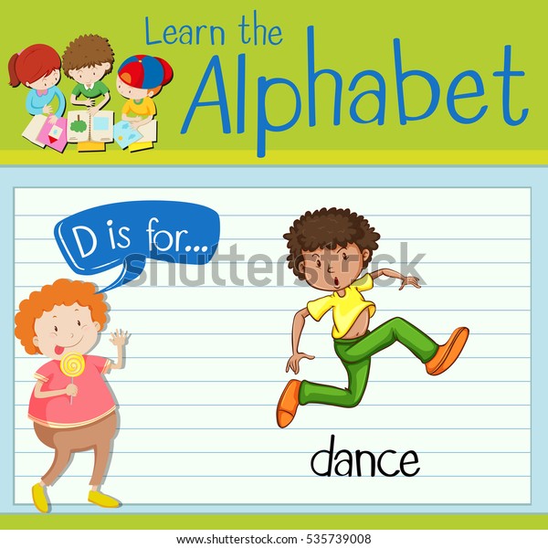 Flashcard Letter D Dance Illustration Stock Vector (Royalty Free ...