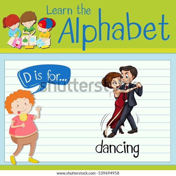 Flashcard Letter D Dancing Illustration Stock Vector (Royalty Free ...