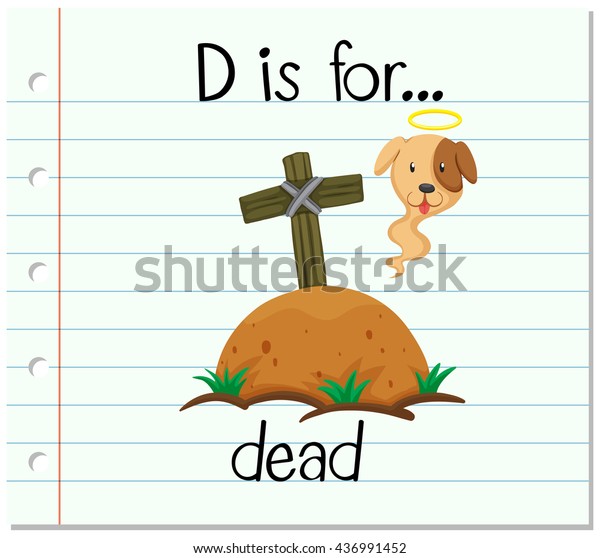 Flashcard Letter D Dead Illustration Stock Vector (Royalty Free ...