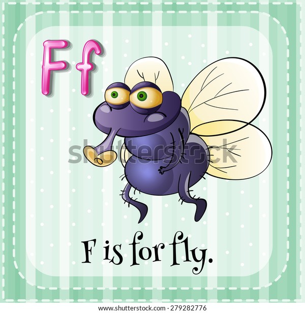 Flashcard Letter F Fly Stock Vector (Royalty Free) 279282776 | Shutterstock