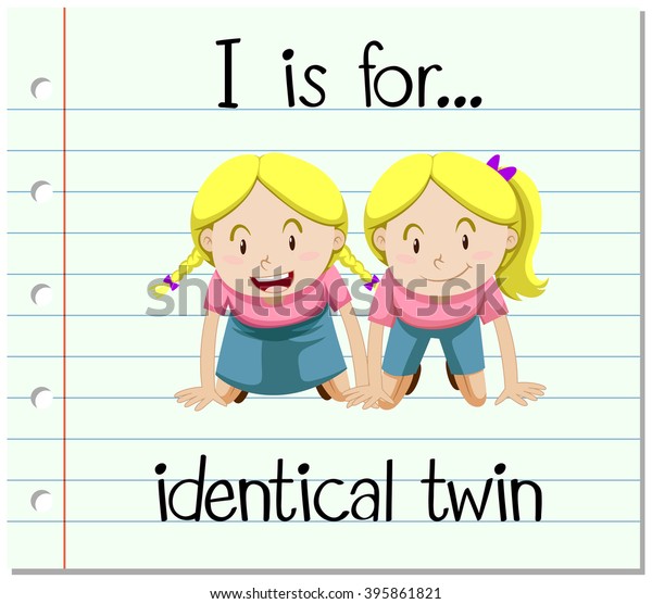 Flashcard Letter Identical Twin Stock Vector (Royalty Free) 395861821 ...