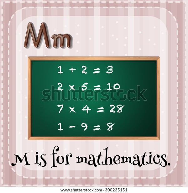 Flashcard Letter M Mathematics Stock Vector (Royalty Free) 300235151 ...