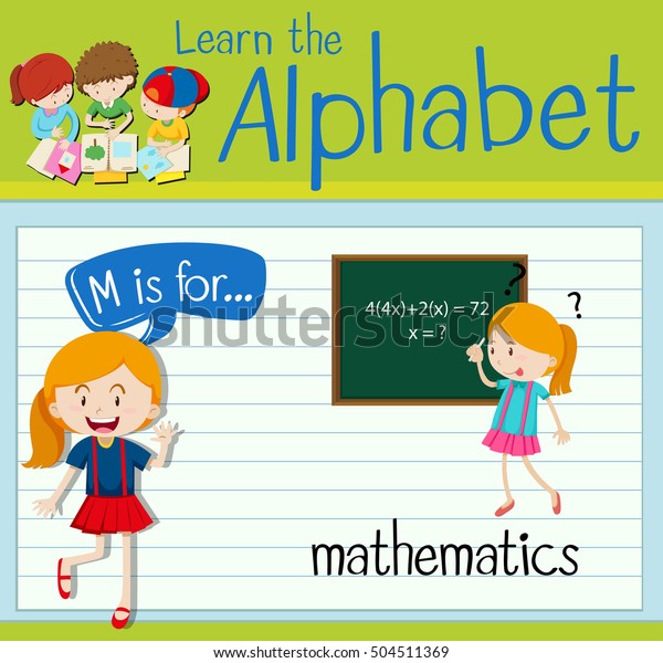 Flashcard Letter M Mathematics Stock Vector (Royalty Free) 504511369 ...