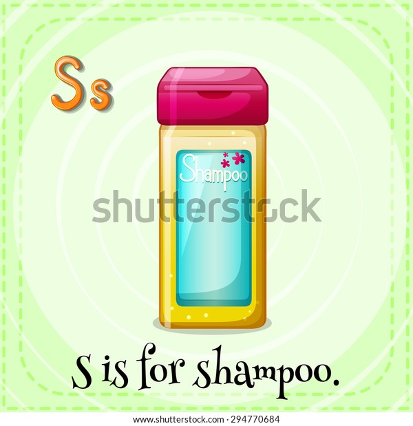 Flashcard Letter S Shampoo Stock Vector (Royalty Free) 294770684 ...