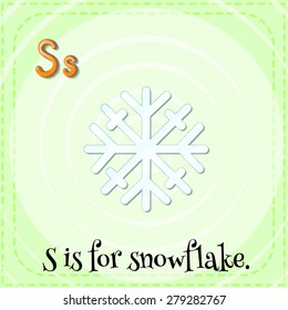 Flashcard Letter S Snowflake Stock Vector (Royalty Free) 279282767 ...