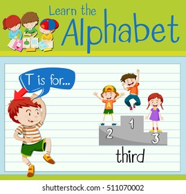 Flashcard Letter T Twister Illustration Stock Vector (Royalty Free ...