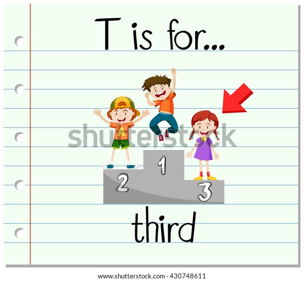 Flashcard Letter T Third Illustration Stock Vector (Royalty Free ...