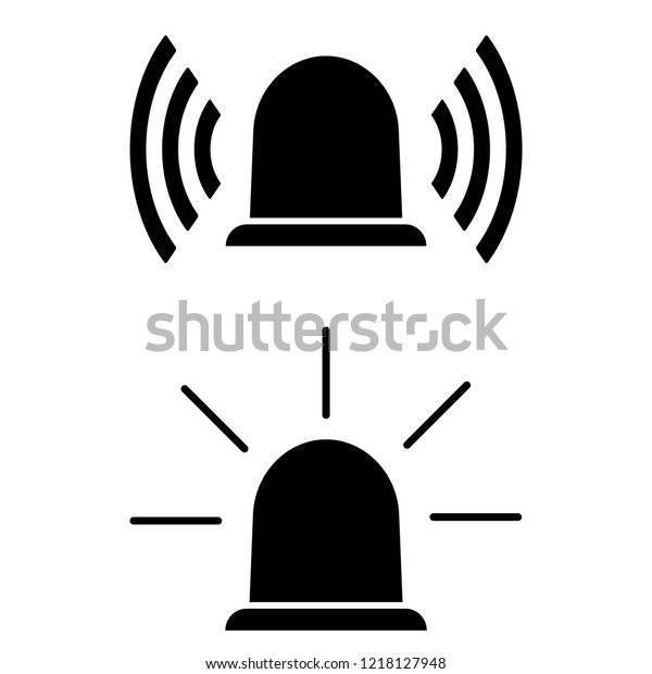 Flashing Light Icon Logo On White Stock Vector (Royalty Free ...
