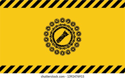 Flashlight Icon Grunge Warning Sign Emblem Stock Vector (Royalty Free ...