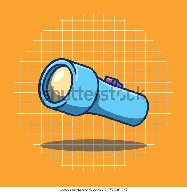Flashlight Vector Illustration Flat Cartoon Style: เวกเตอร์สต็อก (ปลอด ...