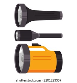 Flashlights Vector Cartoon Set Isolated On Stock Vector (Royalty Free ...