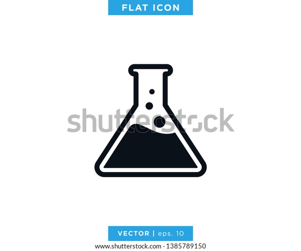 Flask Erlenmeyer Icon Vector Design Template Stock Vector (Royalty Free ...
