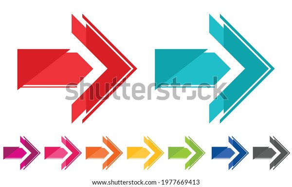 Flat Arrow Vector Png Vector Infograph Stock Vector (Royalty Free ...