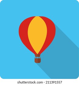 Flat Balloon Icon Stock Vector (Royalty Free) 211391557 | Shutterstock