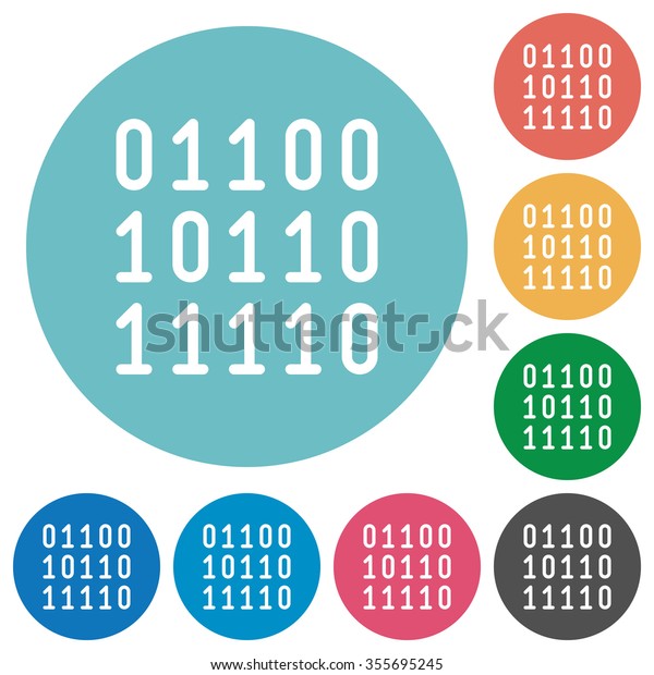 Flat Binary Code Icon Set On Stock Vector (Royalty Free) 355695245 Flat Binary Code Icon Set On Stock Vector (Royalty Free) 355695245
