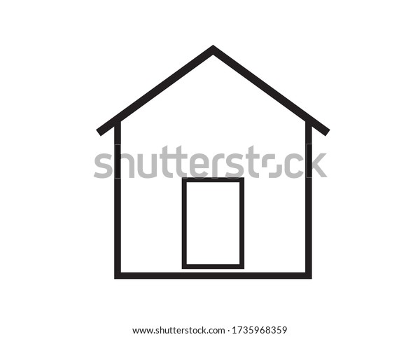Flat Black Home Roof Window Icon Stock Vector (Royalty Free) 1735968359 ...