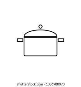 Flat Black Line Art Pot Icon Stock Vector (Royalty Free) 1386988070 ...