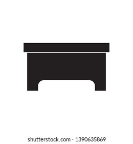 Flat Black Table Icon Symbol Sign Stock Vector (Royalty Free) 1390635869