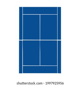 Flat Blue Badminton Court Vector Stock Vector (Royalty Free) 1997925956 ...