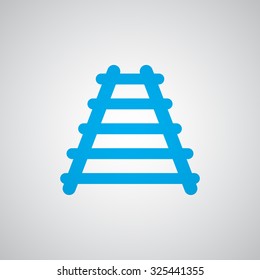 Flat Blue Railroad Icon Stock Vector (Royalty Free) 325441355 ...