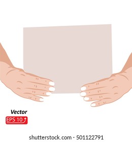 Hands Holding Medical Face Mask Vector Stock Vector (Royalty Free ...