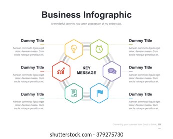Vektor Stok Mind Map Template Hexagon Center Vector (Tanpa Royalti ...