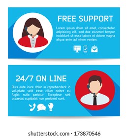 Flat Business Technology Infographic Banners Stock Vector (Royalty Free ...