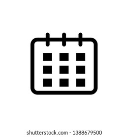 Flat Calendar Icon Calendar On Wall Stock Vector (Royalty Free ...