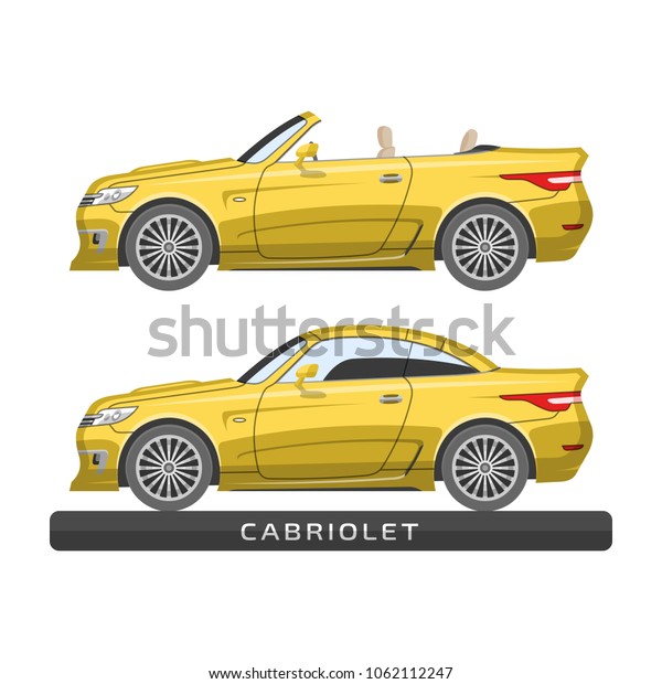 Flat Car Model Luxury Cabriolet Convertible Stock Vector (Royalty Free ...