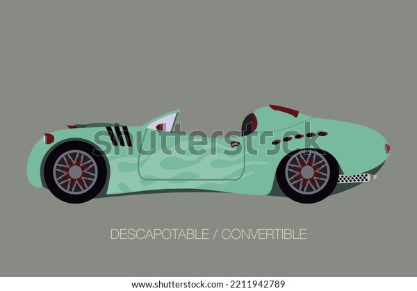 Flat Car Model Luxury Cabriolet Classic Stock Vector (Royalty Free ...